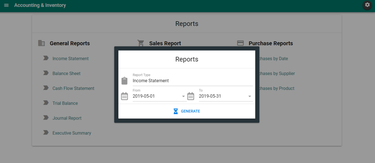 Accounting and Inventory System - Vizrex Software Solutions